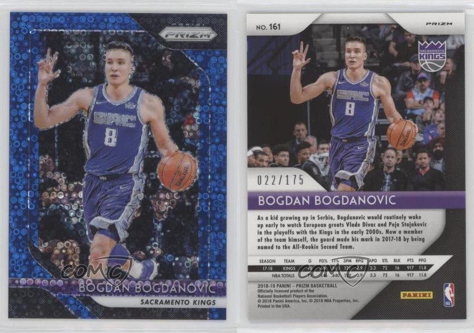 2018-19 Panini Prizm Fast Break Blue Prizm 22/175 Bogdan Bogdanovic ...