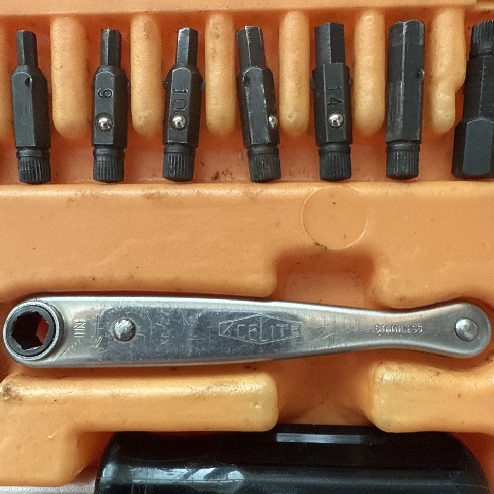 XCELITE XL-70 MIDGET RATCHET OFFSET SCREWDRIVER SET 19 PIECES WITH CASE ...