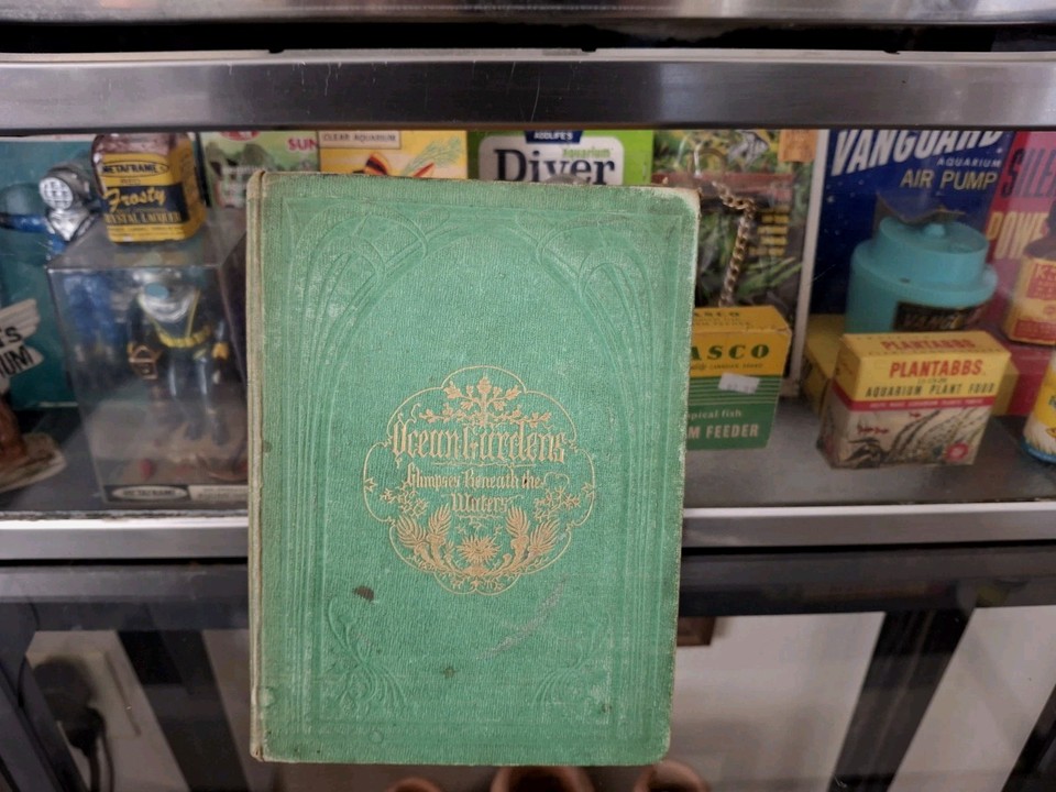 Vintage Old Antique Aquarium 1857 Ocean & River Gardens 20 Hand Colored ...