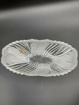 The European Collection Crystal Bowl Made in Germany Clear and Frosted ...