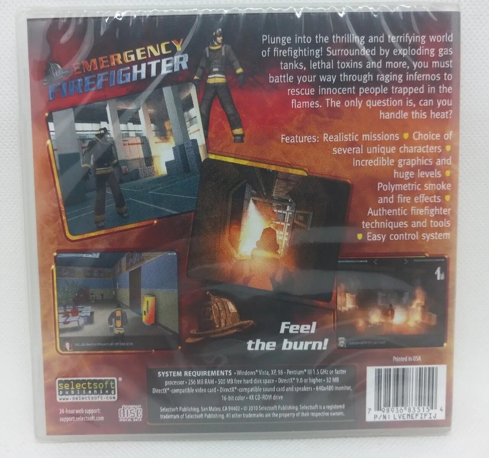 Emergency Firefighter PC Game * Windows 98 / XP / Vista * Brand New ...