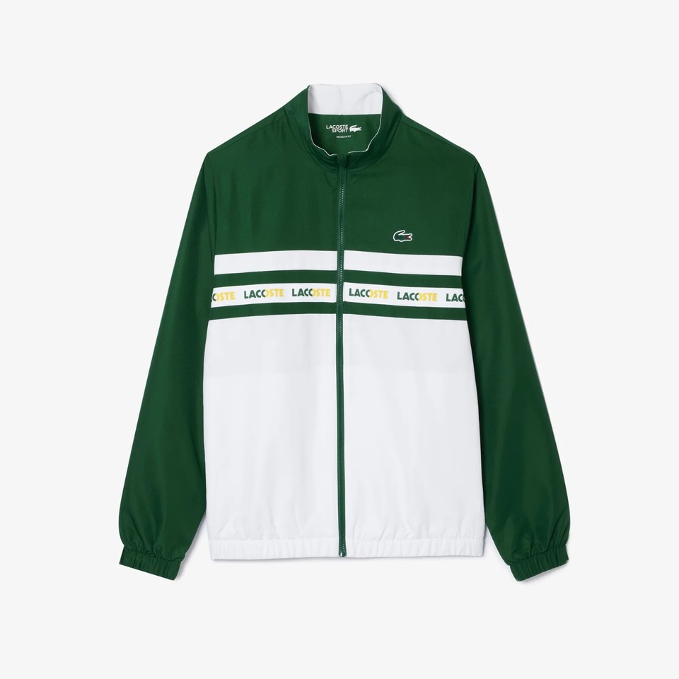 Lacoste Full Tracksuit Set Top Bottoms Green White WH7567 Mens | eBay