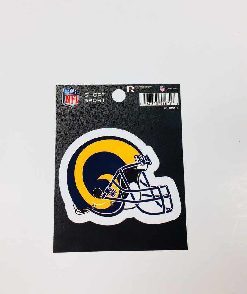 Los Angeles Rams 3" x 2" Helmet Die-Cut Decal Window, Car or Laptop ...