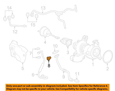 GM OEM 16-24 CT5 Turbocharger Components-Oil Outlet Tube Connector ...