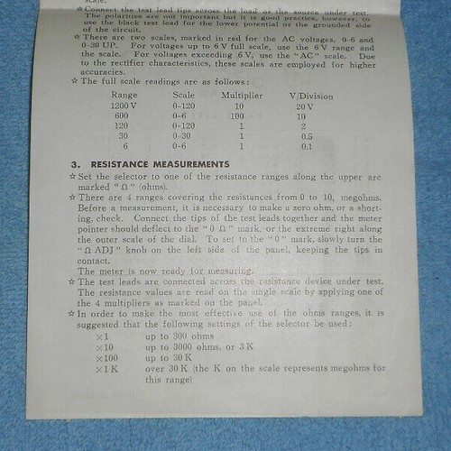Vintage Micronta Multitester Instructions Only Schematic Diagram | eBay