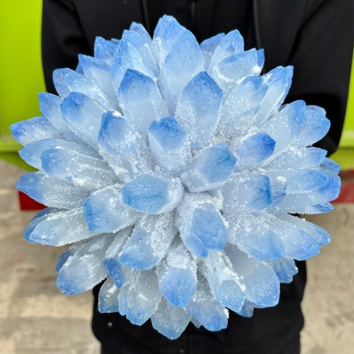 13.55LB New find blue Phantom Quartz Crystal Cluster mineral samples ...