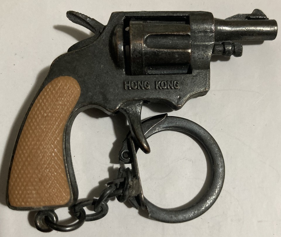 MINI REVOLVER GUN SIX SHOOTER SNUB NOSE BACKPACK FOB KEY CHAIN | eBay