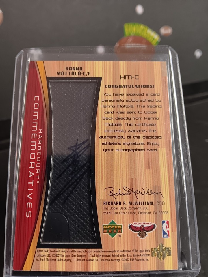 2002-03 Upper Deck Hardcourt Autographs #HMC Hanno Mottola Auto Card | eBay
