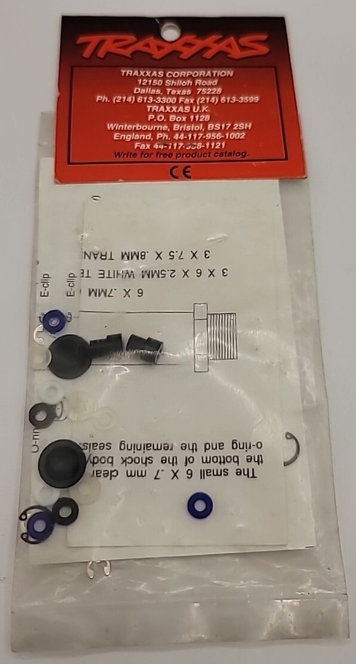 Traxxas Shock Rebuild Kit with Shock Mounting Bushing and Washers ...