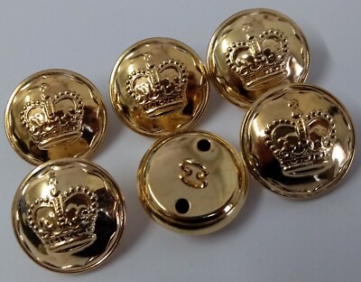 EIIR Crown Buttons Last Edition Queens Royal Crown Insignia Decorative ...