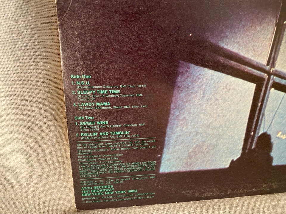 Cream Live Cream Record Vinyl LP | eBay