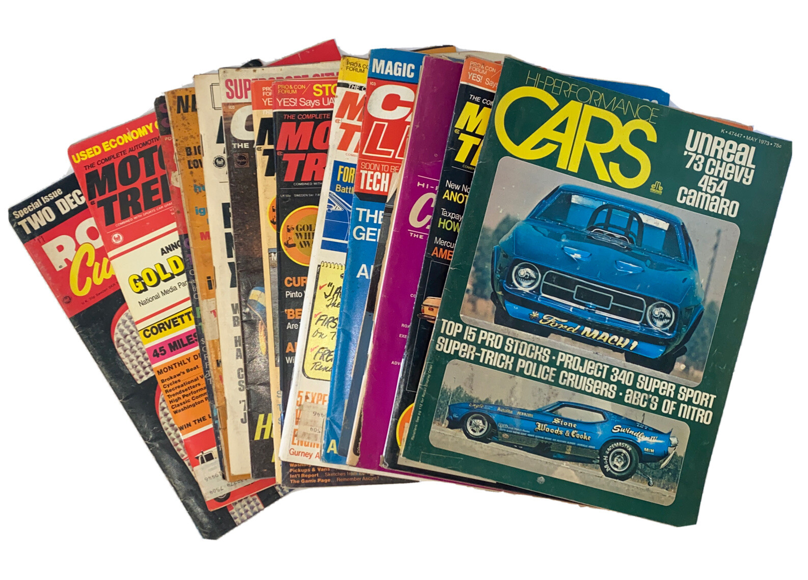 Lot Of 12 Motor Trend And Other Vintage Car Magazines 1970s Rod Custom ...