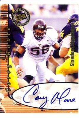 corey moore rc rookie draft auto autograph virginia va tech hokies ...
