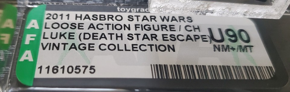 Hasbro 2011 Star Wars-TVC: Luke (Death Star Escape) loose AFA U90 NM+MT ...