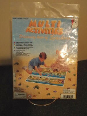 Multi Activities Discovery Tour of Seashore mat with crayons | eBay
