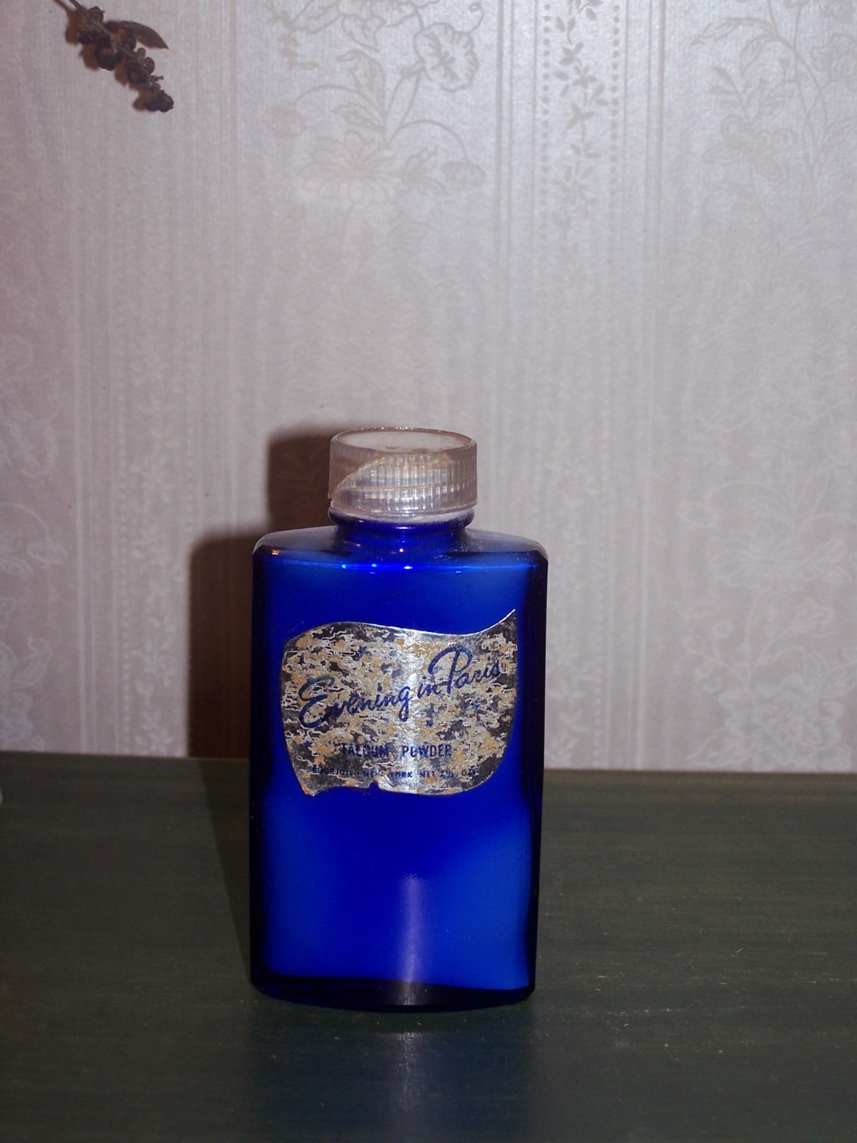 EVENING IN PARIS – BOURJOIS – COLBALT BLUE TALCUM BOTTLE ** VINTAGE | eBay