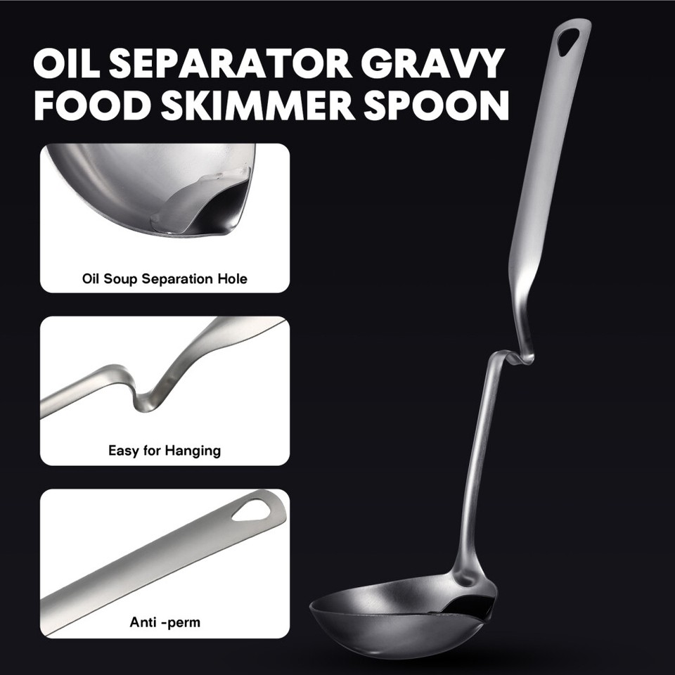 1PC Premium Multifunctional Cooking Tool Punch Ladle Spoon Gravy ...