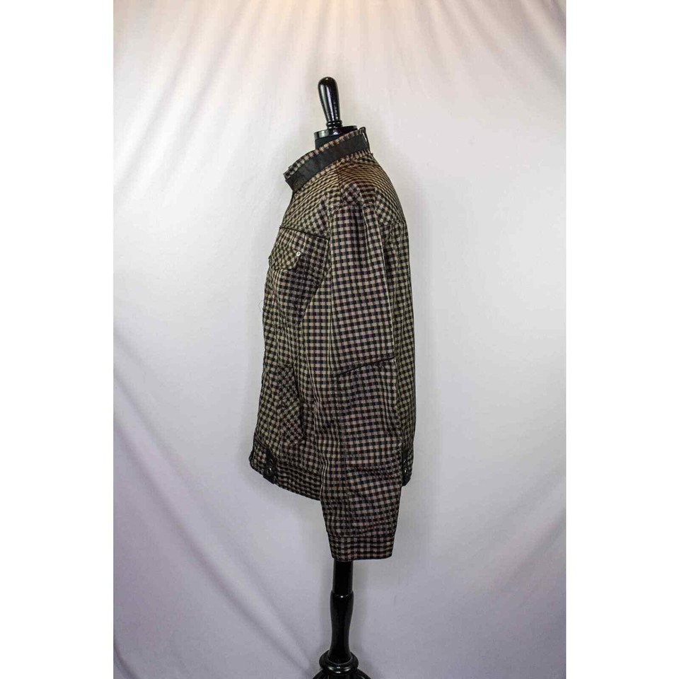 XIOS America New York Jacket Bomber Check Plaid Brown Black Size XL | eBay
