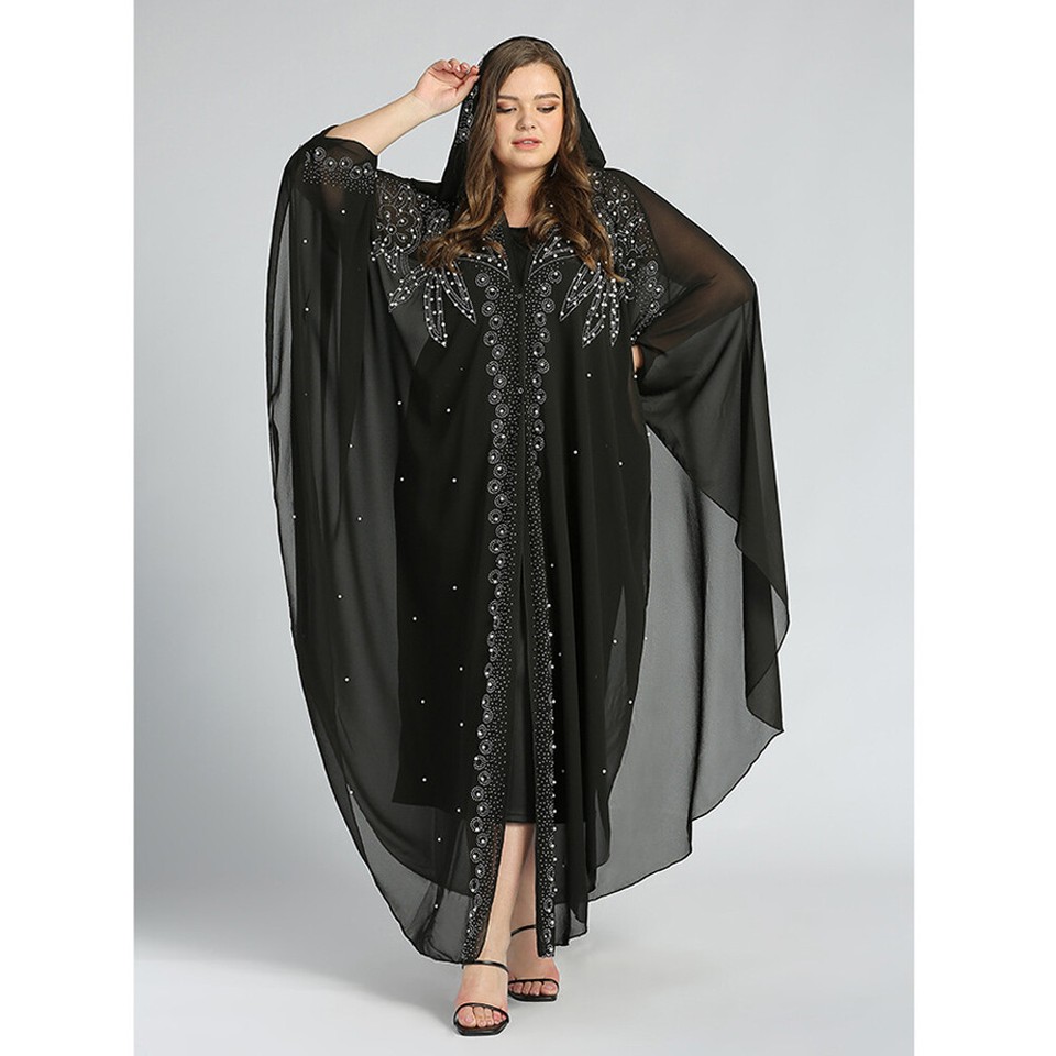 Farasha Abaya Kimono Women Long Maxi Dress Kaftan Hooded Dress Ramadan ...