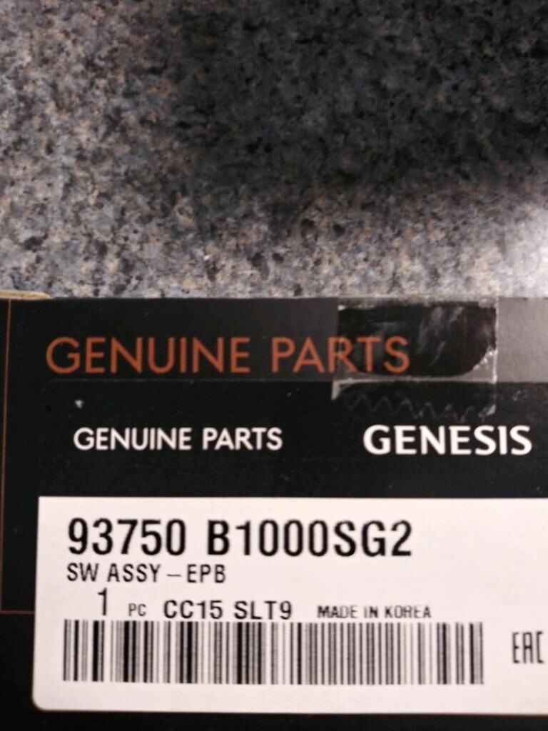 2014-16Hyundia Genesis Sedan 2017-18 G80 Parking Brake Switch OEM 93750 ...