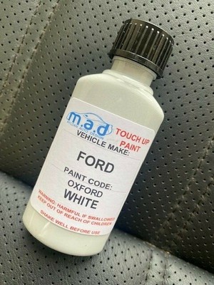 TOUCH UP PAINT BOTTLE FOR FORD OXFORD WHITE CODE YZ PAINT 30ML SCRATCH ...