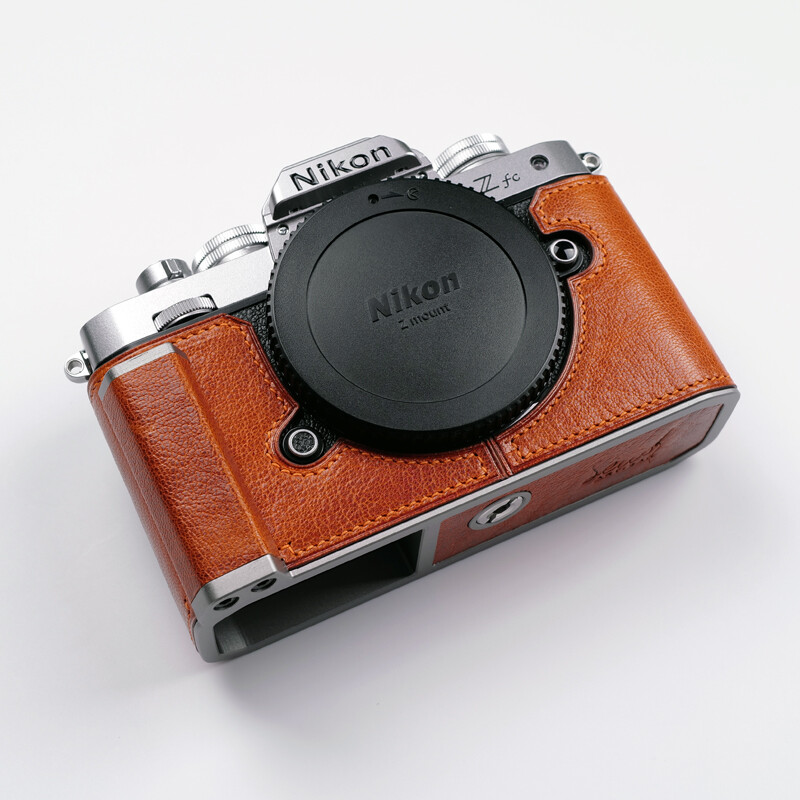 Genuine Leather Camera Half Cases Bag Handle Protective Cover Fit For ...