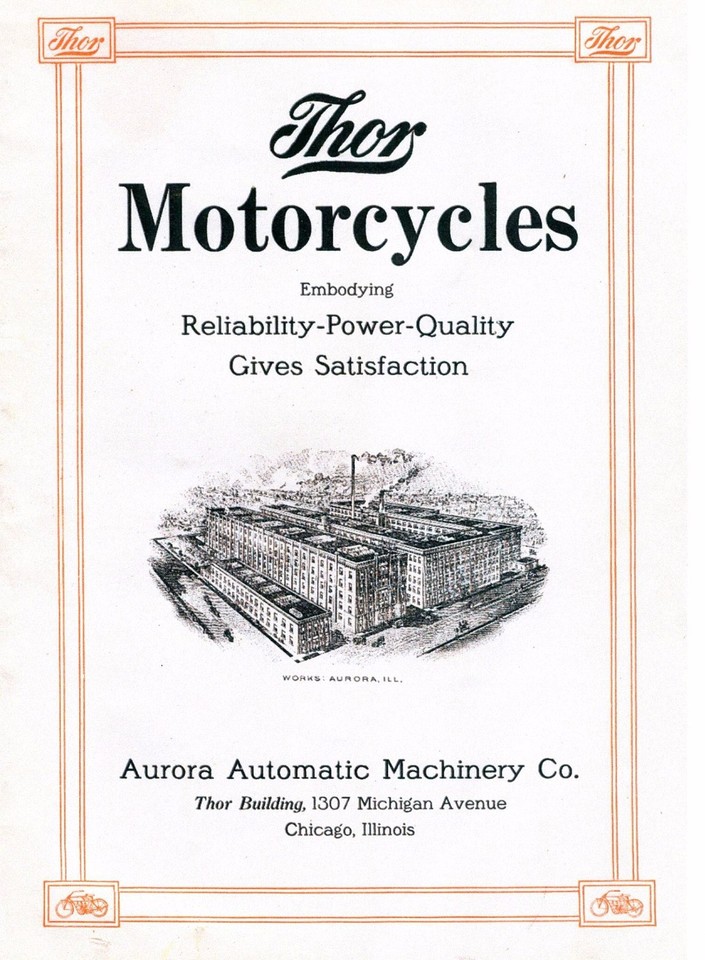 1912 THOR MOTORCYCLE SALES BROCHURE IN .PDF FORMAT ON CD ANTIQUE ...