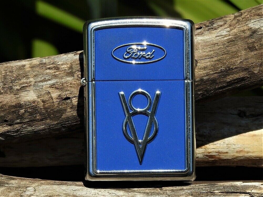 Ford V8 Emblem Zippo Lighter - Ford Motor Company - Oval - Mustang ...