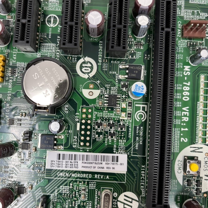 HP ProDesk Motherboard MS-7860 ver 1.2 - 718413-001-718775-001 | SD Ram ...