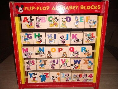 Disney Mickey Mouse Clubhouse Flip Flop Alphabet Blocks Educational Toy ...