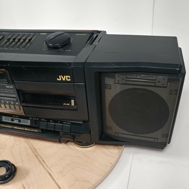 JVC Pc-v77 Boombox Ghettoblaster HYPER Bass Dual-tape Vintage 80s Japan ...