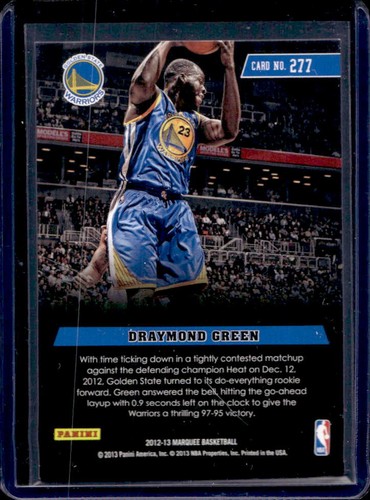 2012-13 Panini Marquee Draymond Green Rookie RC #277 Warriors | eBay