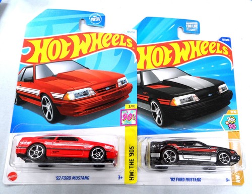 HOT WHEELS 92 FORD MUSTANGS RED & BLACK VARIATIONS | eBay