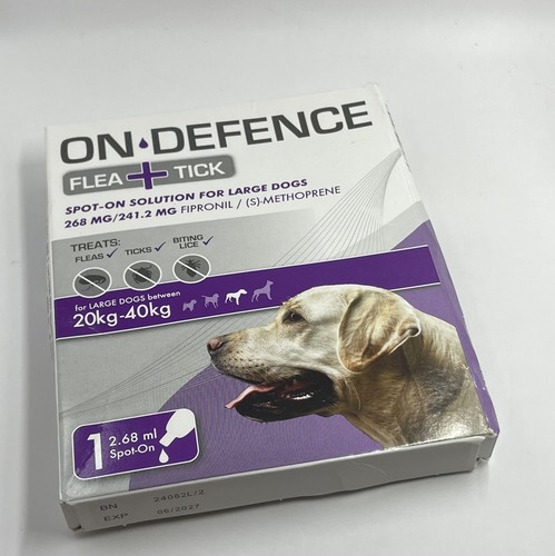 On-Defence Flea + Tick Spot-On Solution for Large Dogs (20-40 kg) - 7A ...