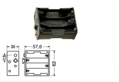 1pz Contenitore per Pile Portapile Batterie Porta Pile 6 STILO con ...