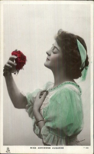 TUCK Actress Adrienne Augarde c1910 Tinted Real Photo Postcard | eBay