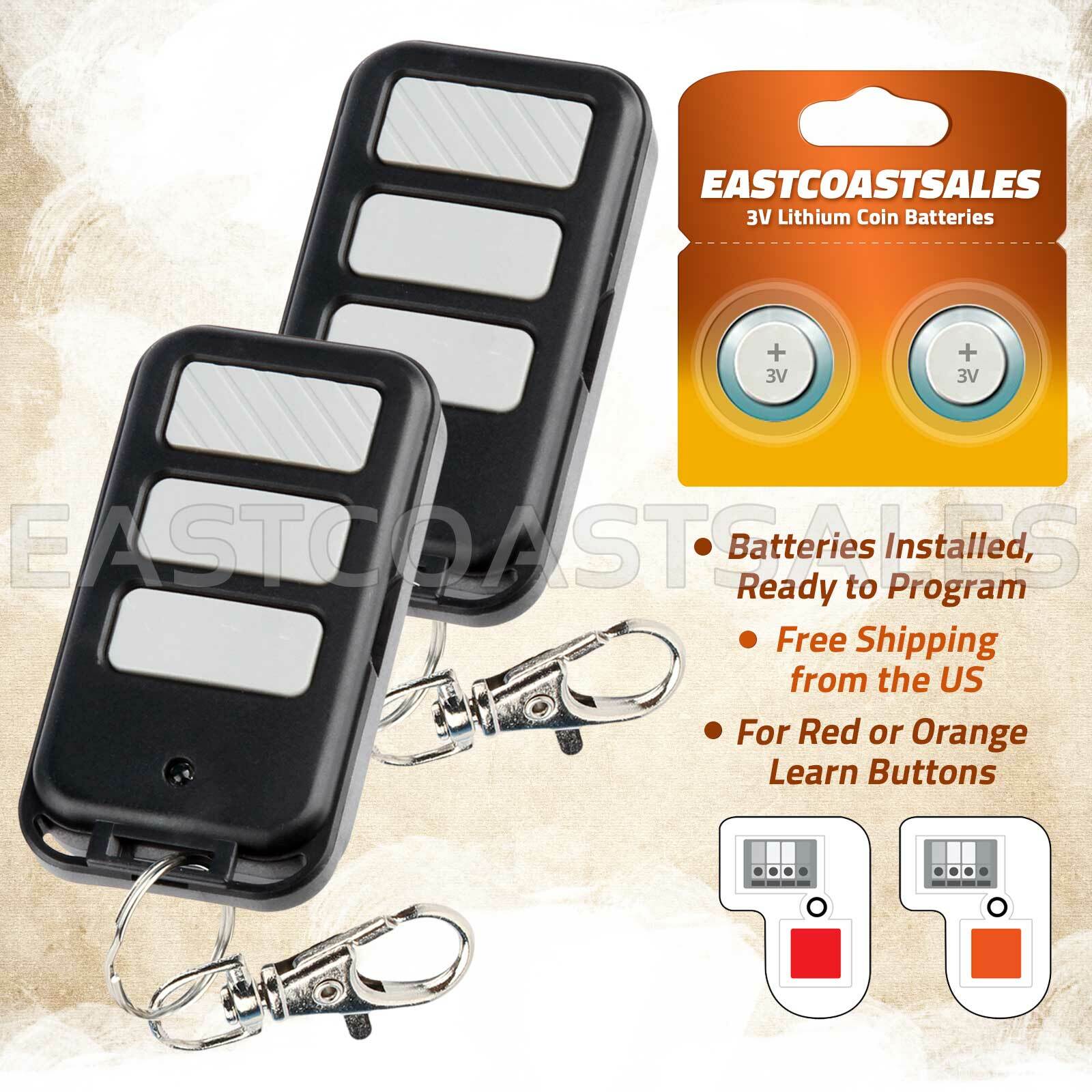 2 for 971LM 973LM LiftMaster Garage Door Opener Remote 390mhz Keychain ...