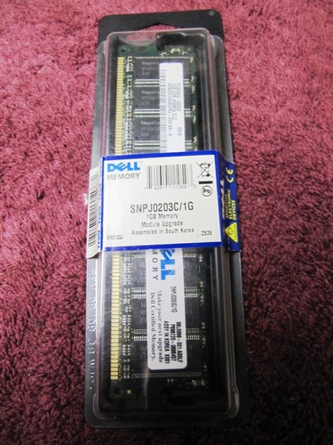 Factory Sealed DELL Memory 1GB PC-3200 DDR-400 SNPJ0203C/1G RAM ...
