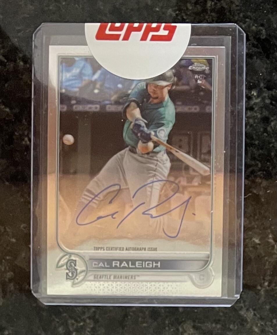 2022 Topps Chrome Cal Raleigh Rookie Auto Seattle Mariners | eBay