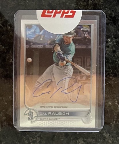 2022 Topps Chrome Cal Raleigh Rookie Auto Seattle Mariners | eBay