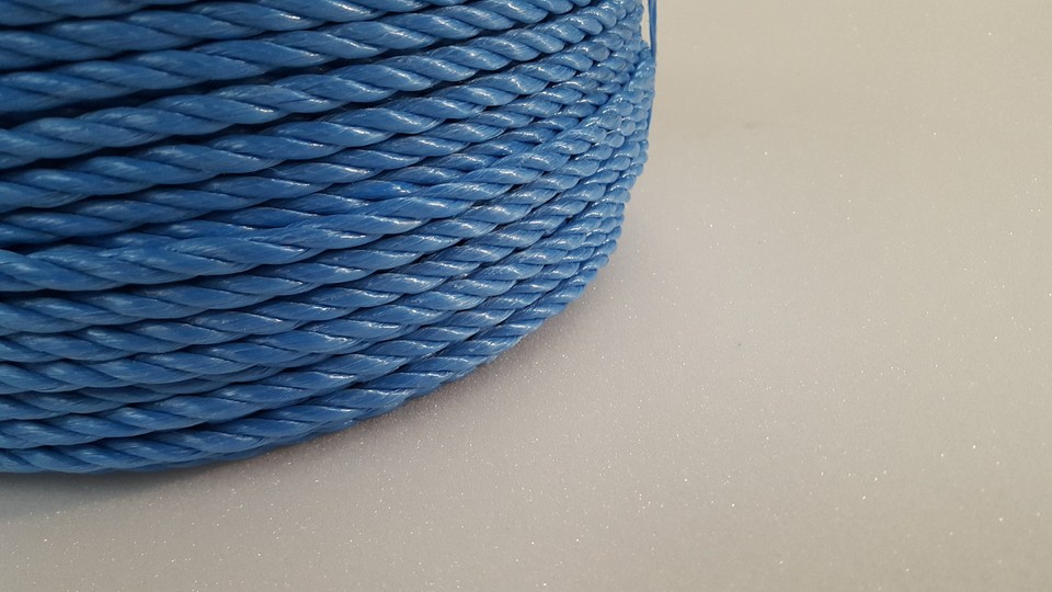 Blue Polypropylene Rope Coils Polyrope Sailing Agriculture Camping ...