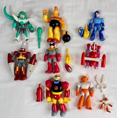 Vintage 1994 Capcom Bandai Mega Man Figure Lot - Proto, Drill, Rush ...