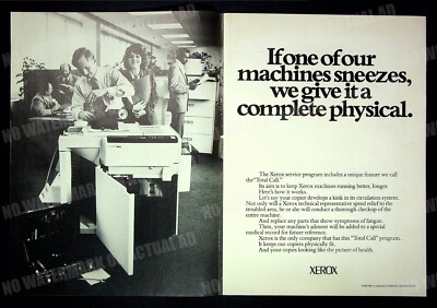 Xerox Copiers Printers 1980 Trade Print Magazine Ad Poster Tech ADVERT ...