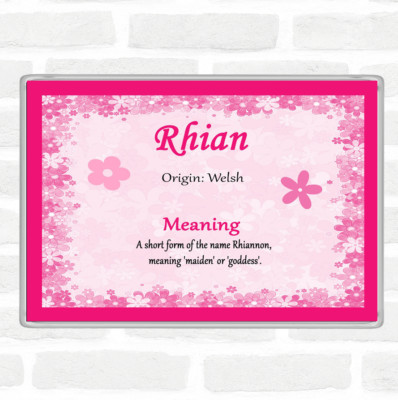 Rhian Name Meaning Jumbo Fridge Magnet Pink | eBay UK