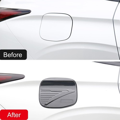 Carbon Fiber Black Oil Fuel Tank Cap Cover Trim for Mitsubishi ...