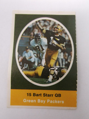 1972 Sunoco Football Stamp NFL Green Bay Packers BART STARR | eBay