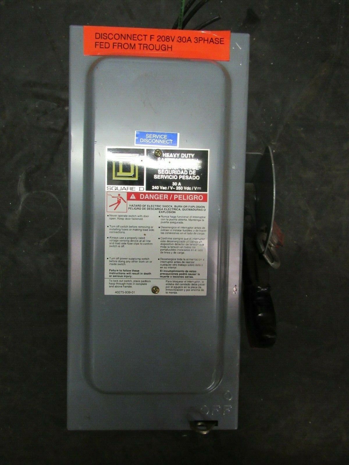 SQUARE D H321N HEAVY DUTY SAFETY SWITCH | eBay