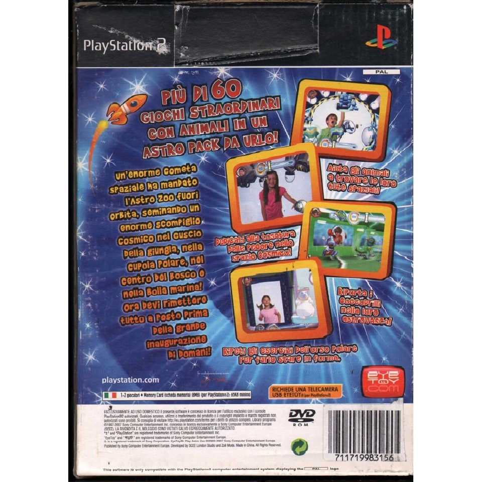 Astro Zoo Game + Camera Eye Toy Playstation 2 PS2 Sealed 711719983156 ...
