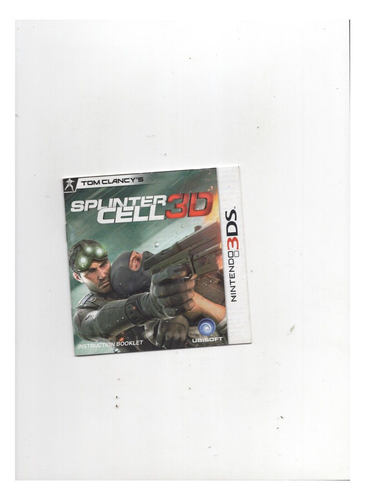 Splinter Cell 3D Nintendo 3DS MANUAL ONLY Authentic Original | eBay