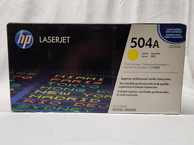 HP 504A Yellow Toner Cartridge CE252A LaserJet Laser 504 Oem Sealed | eBay